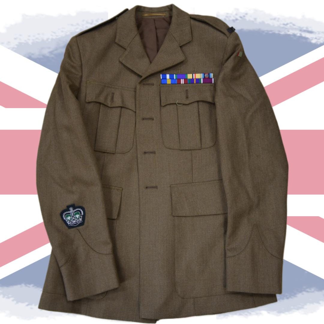 Vintage British Army Jacket No. 2 - Military Uniform Rifles WO2 Crown ...