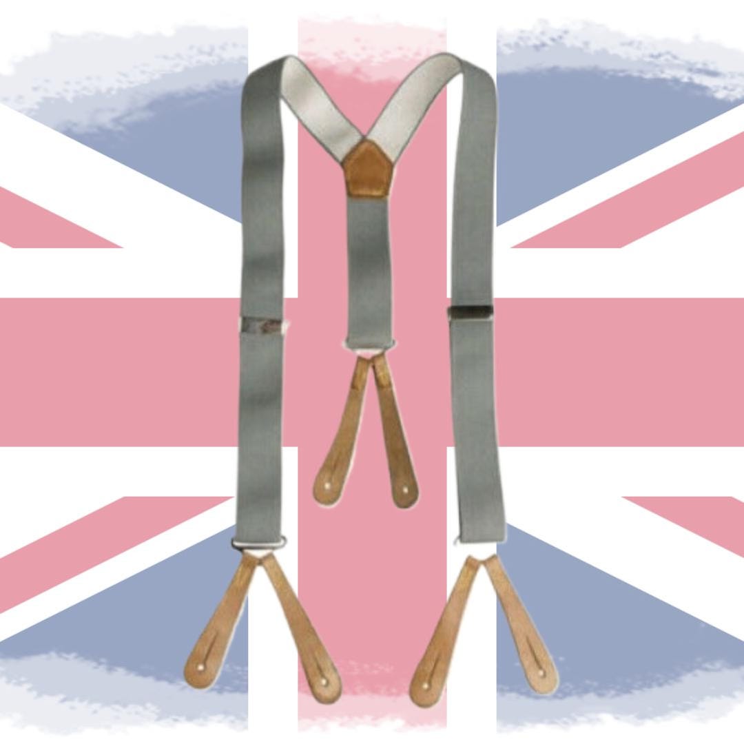Original British Army No. 2 Trouser Suspenders, Leather Clasps ...