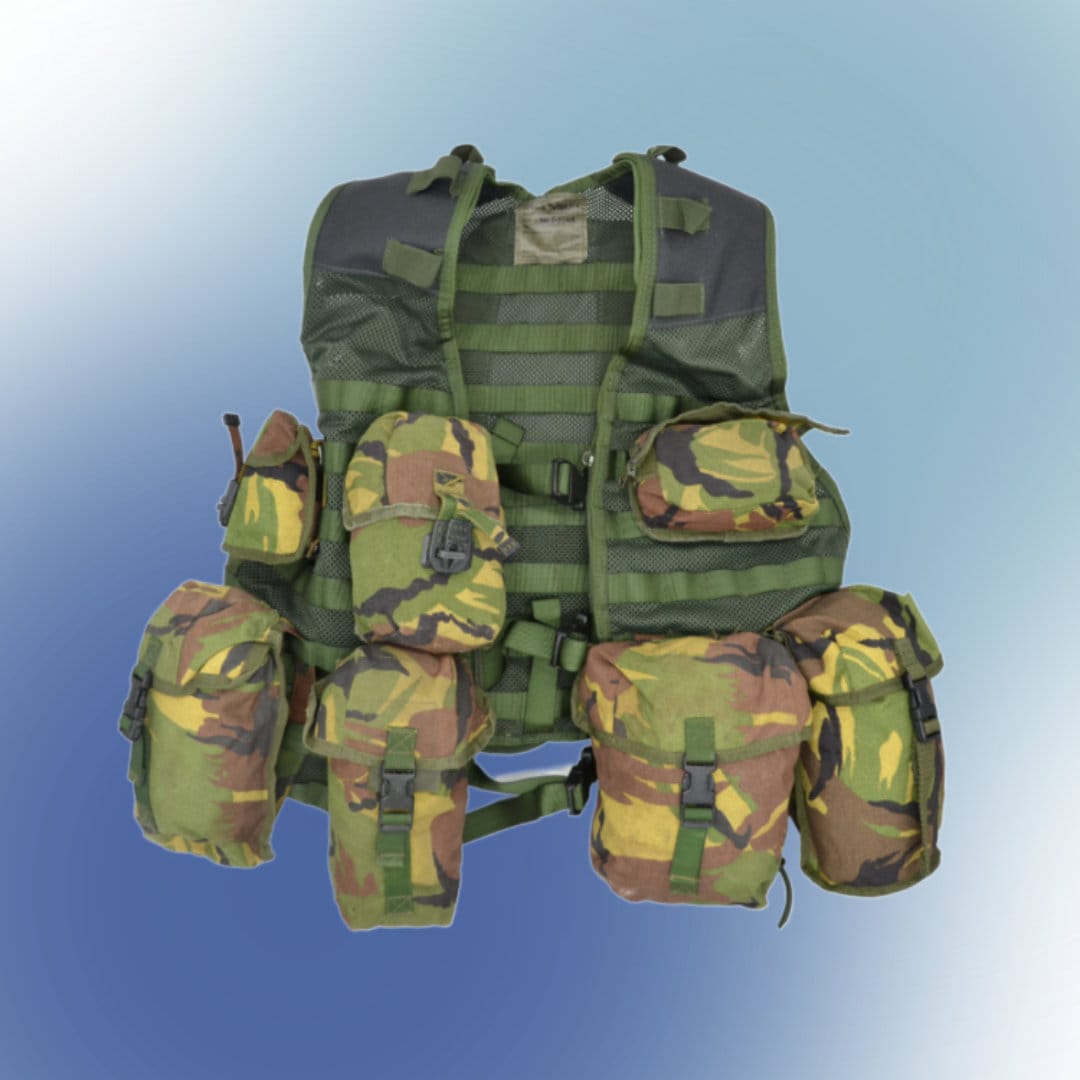 Dutch Army Modular Tactical Vest 8 Pouches Olive, Military Surplus - Etsy
