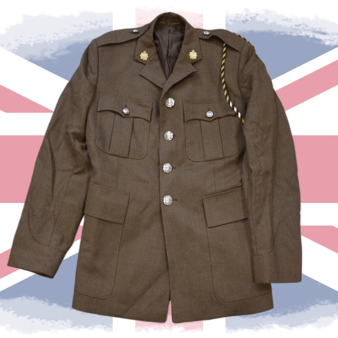 Vintage British Jacket No. 2, RLC Regiment Badge and Ceremonial Cord ...