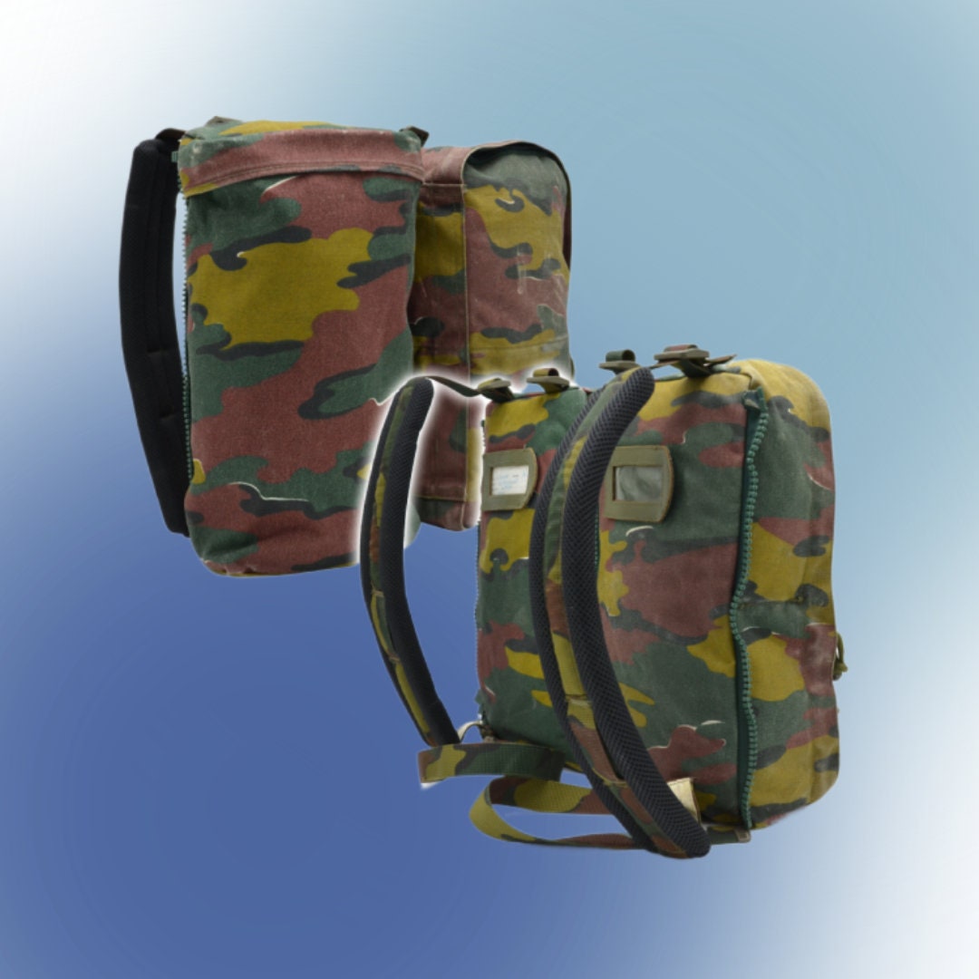 Belgian Army Backpack Lm-sac a Dos Ft Jingsaw Camo M97 25L, Military ...