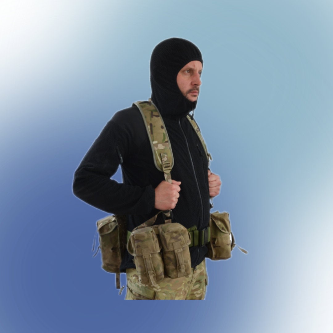 British Army Chest Rig Airborne MTP Tactical Vest Olive Belt, Military ...