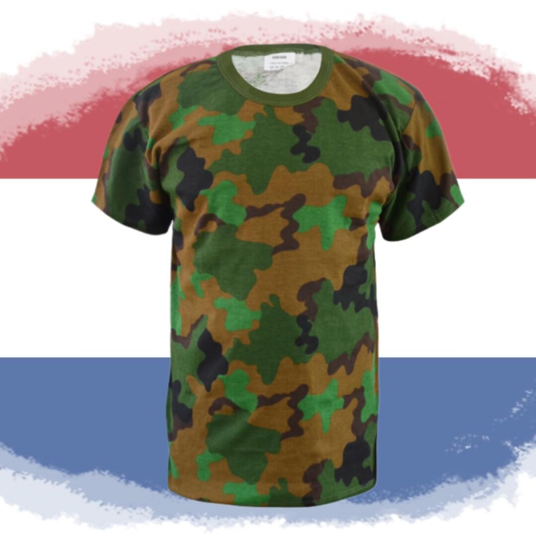 Cotton T-shirt of the Dutch Army Jungle DPM - New, Size XL, Military ...