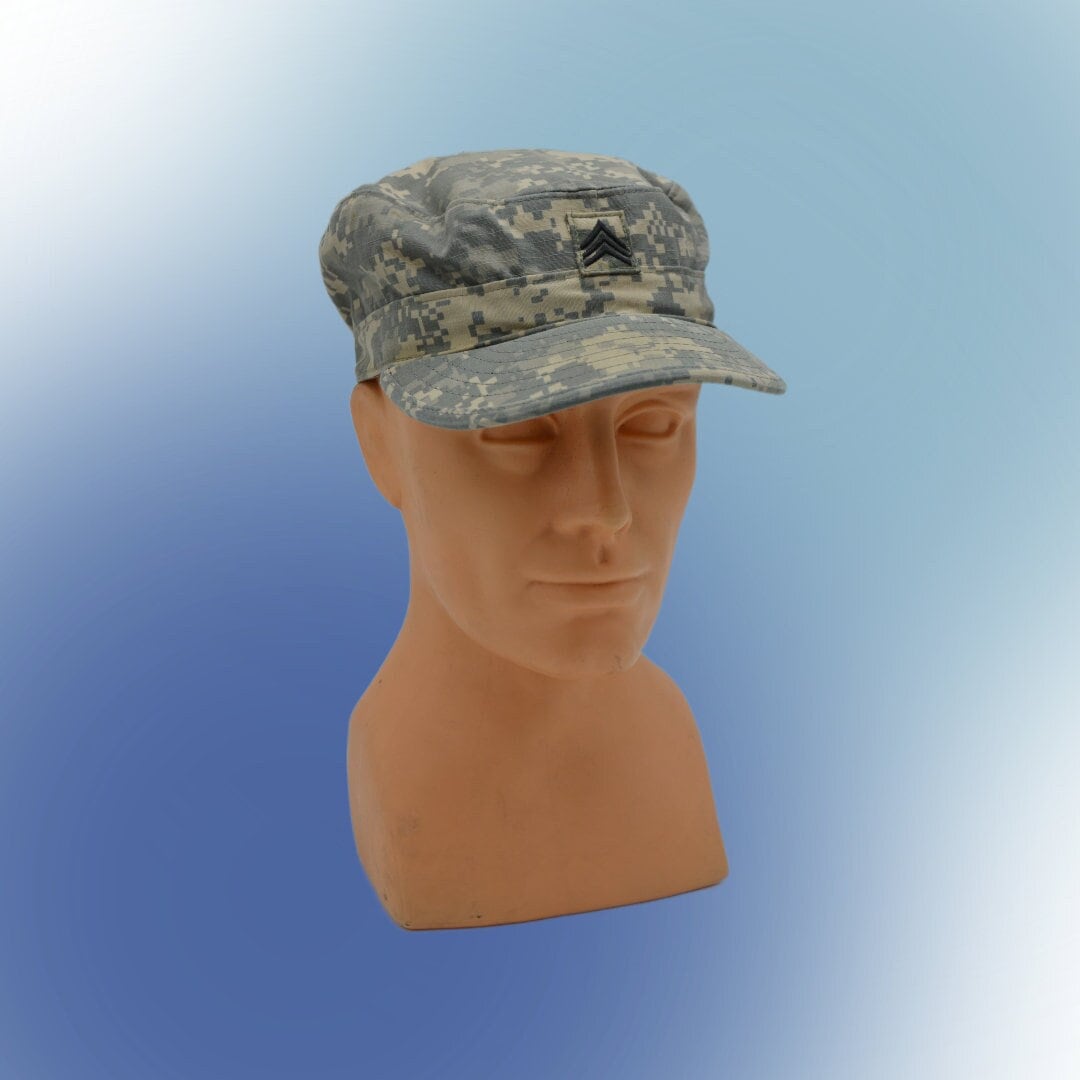 US Army Patrol Cap, UCP Camouflage, Rank of Sergeant OR-5, Size 7 1/2 ...