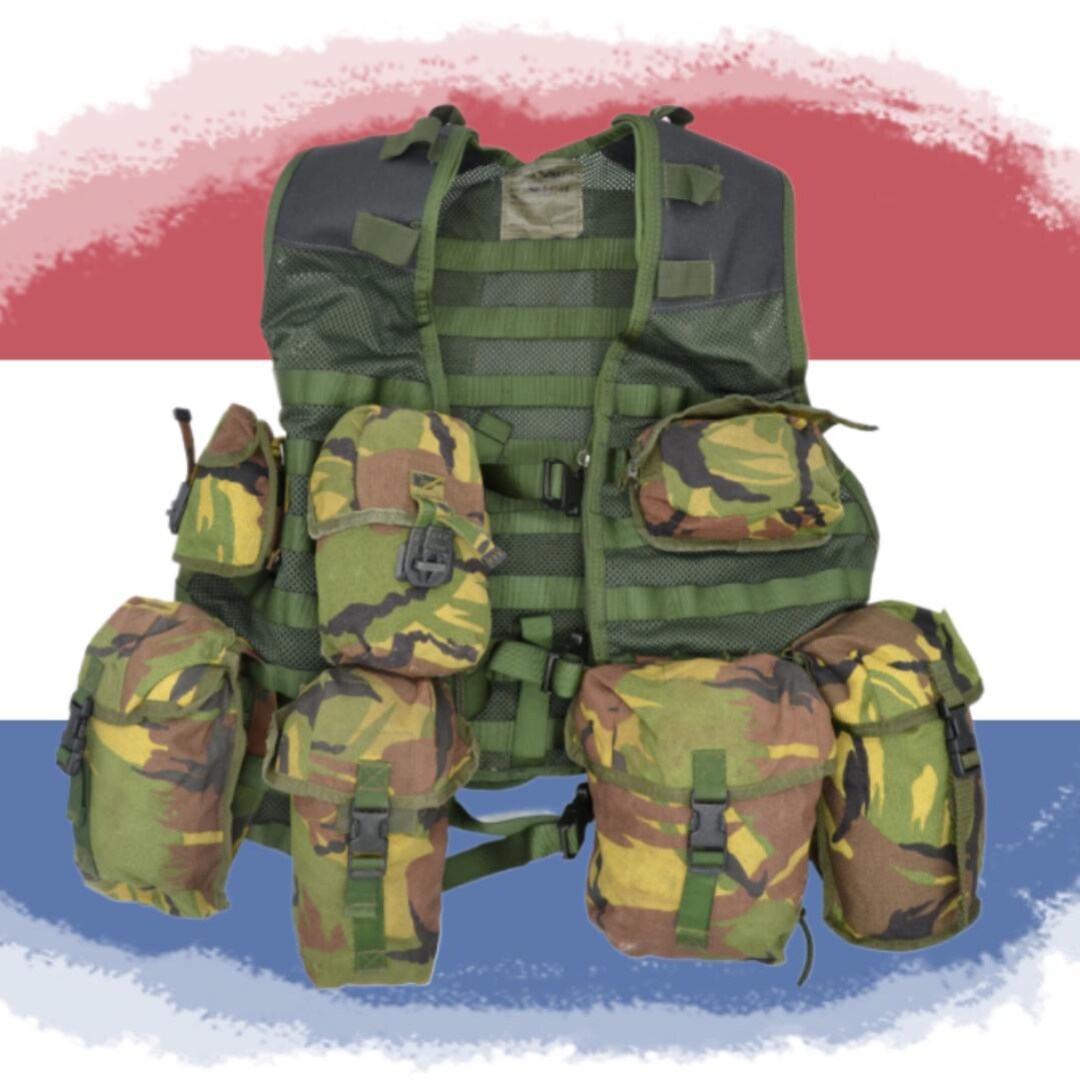 Modular Tactical Vest of the Dutch Army, Olive + 8 DPM Pouches ...