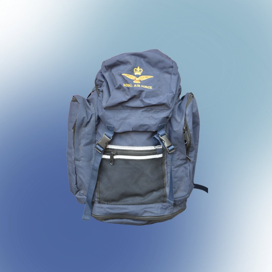 Vintage British Army, Royal Air Force Navy Backpack 30 Liters, Camping ...