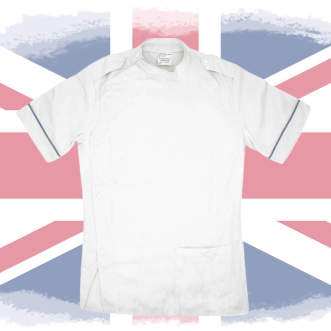 British Army Nurses Tri-service Medical Shirt, White, Snap Fastening ...