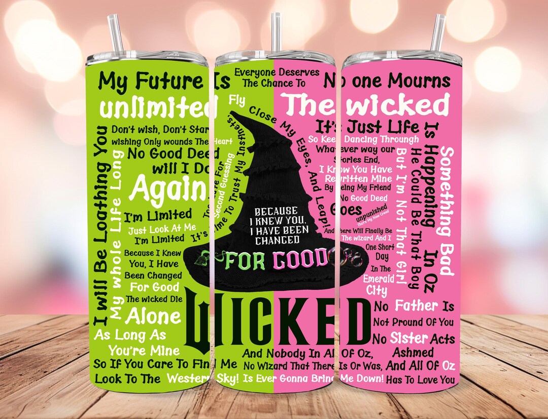 Wicked 20oz Tumbler, Broadway, Movie, Wicked Witch, Broadway Fan, Gift ...
