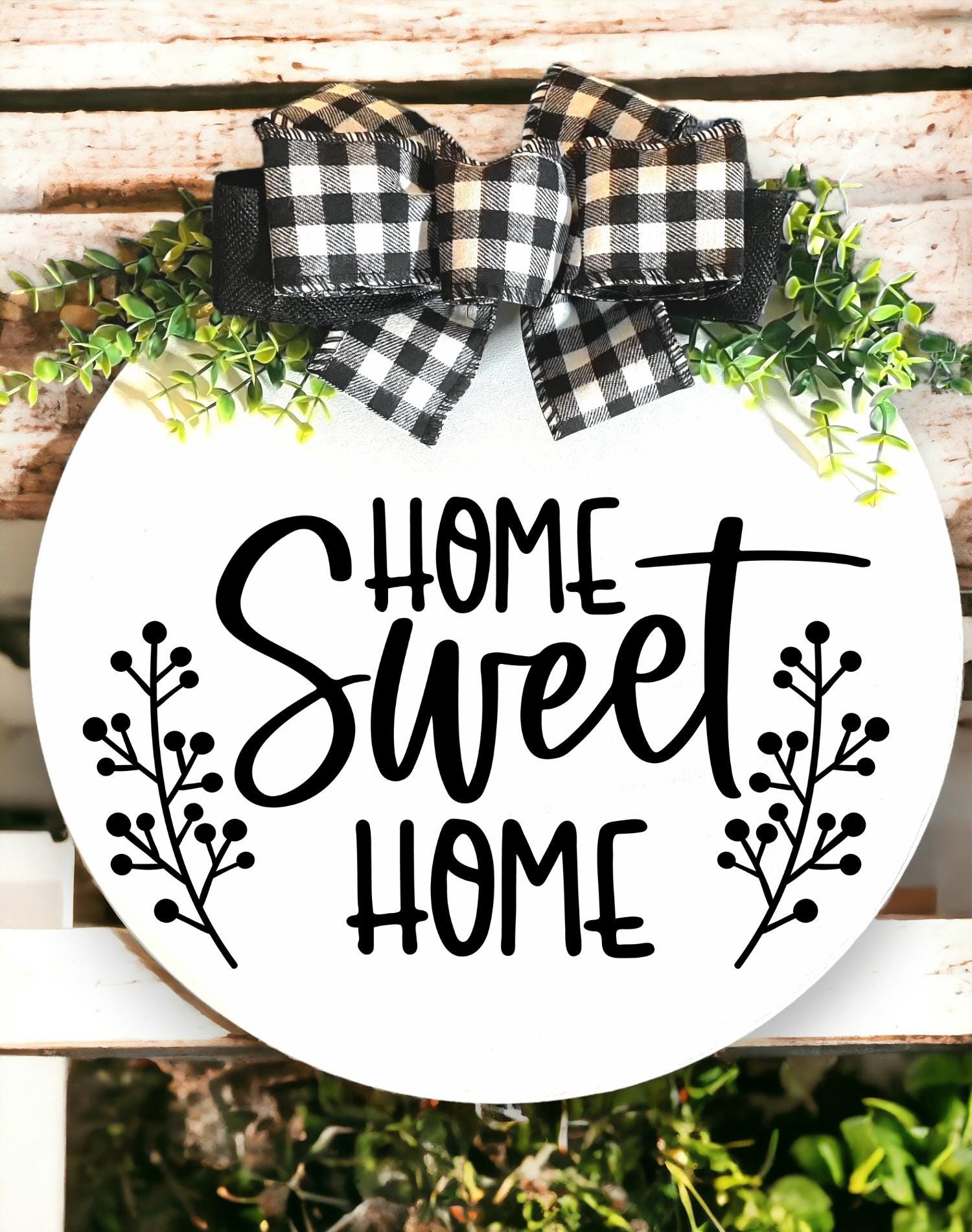 Home Sweet Home Welcome Sign, Housewarming Gift, Door Hanger, 15 Inch ...