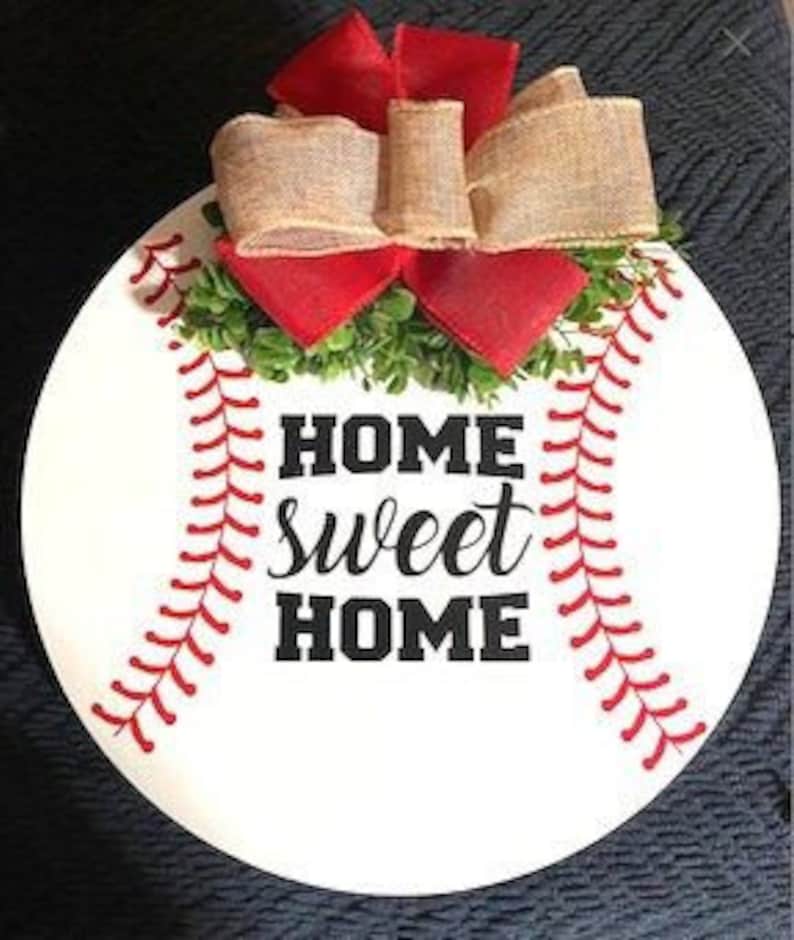 Baseball Home Sweet Home Welcome Sign Funny Door Hanger - Etsy