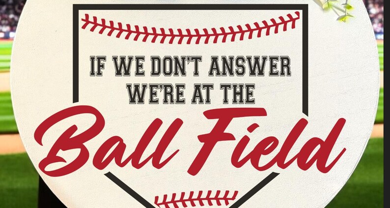Baseball Mom Wooden Door Hanger, Ballfield Sign, Front Door Decor - Etsy