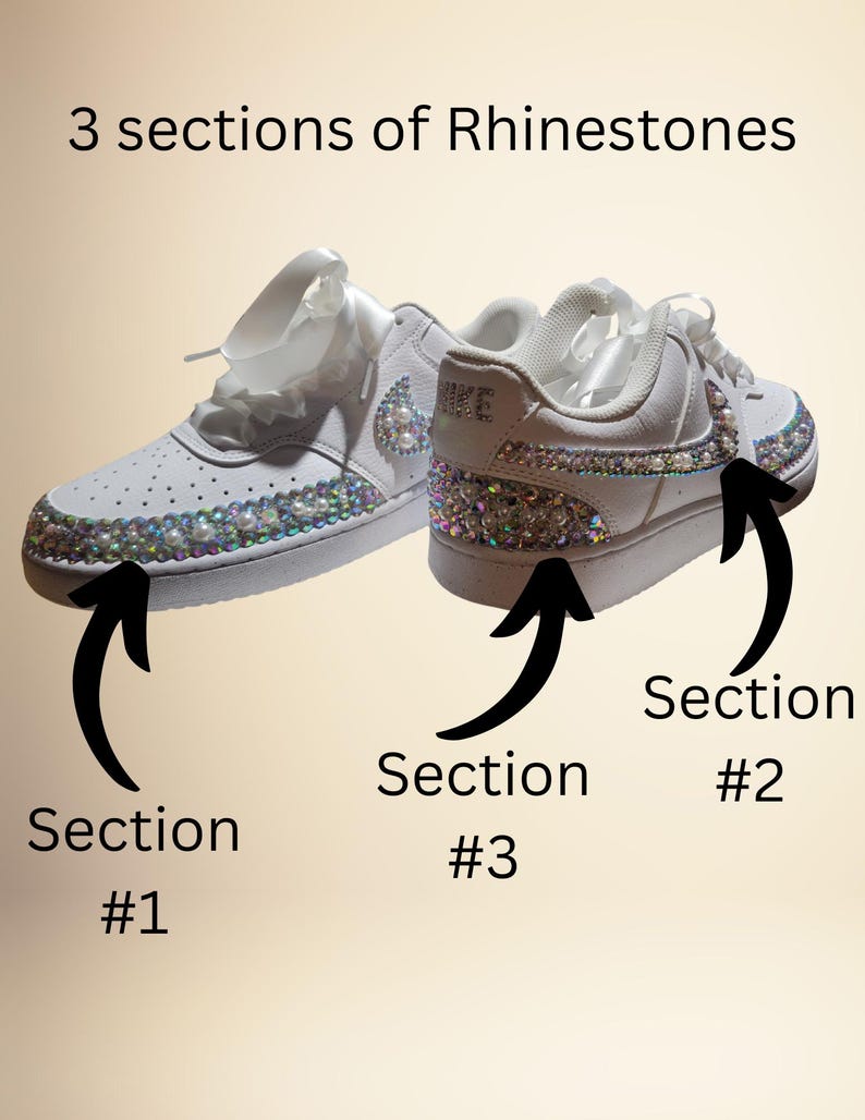 Rhinestone Custom Bling NIKE Sneakers - Etsy