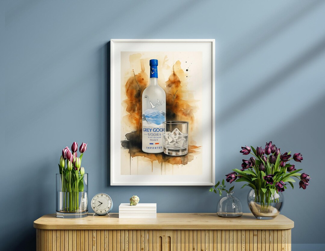 Watercolor Alcohol Bottle Clipart Liquor & Cocktail Drink Art Hennessy ...
