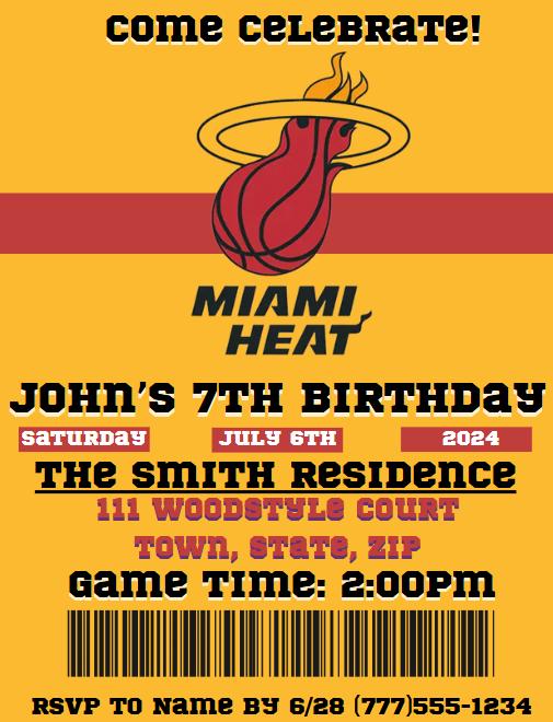 NBA Themed Birthday Party Invitations Score Big on Fun - Etsy