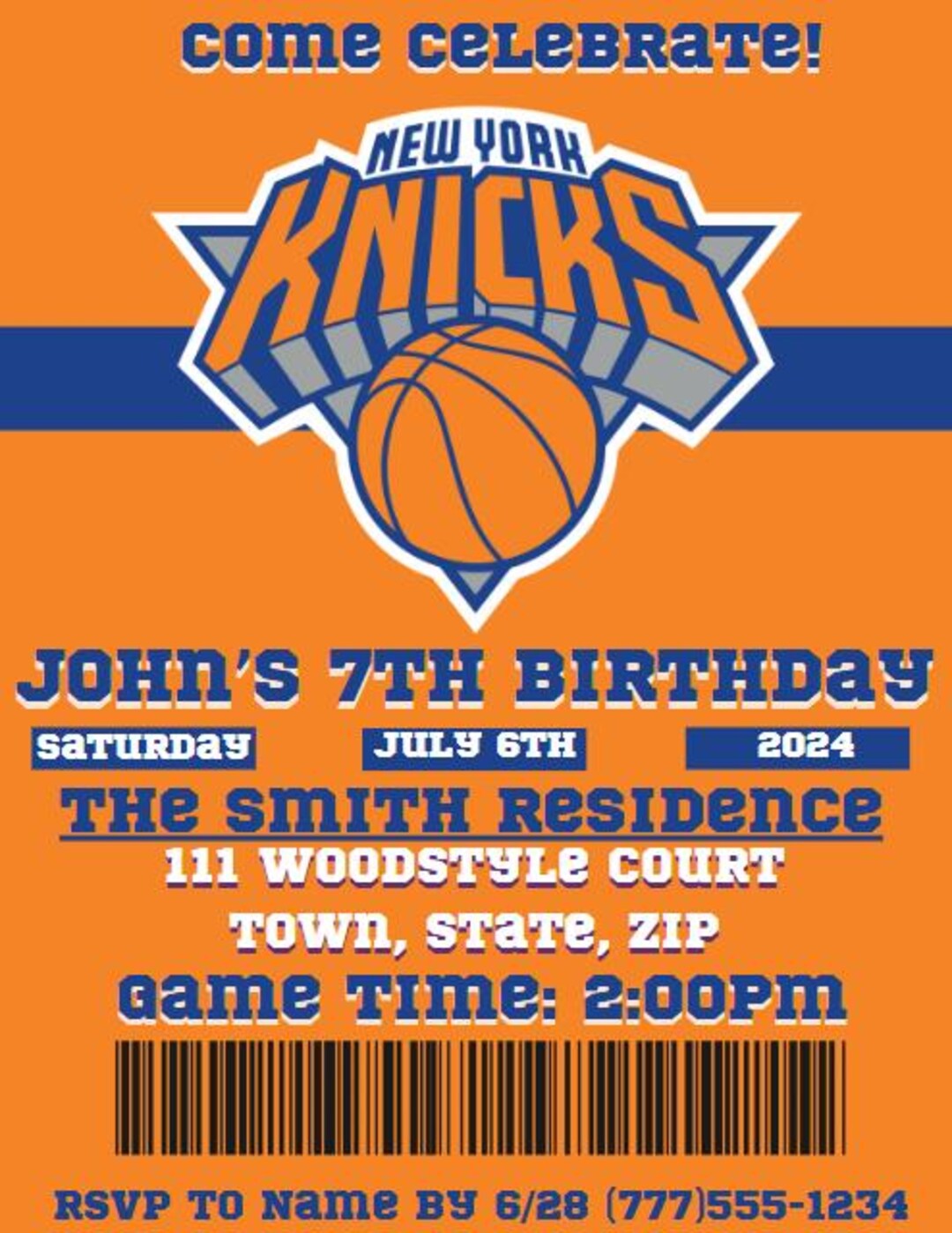 NBA Themed Birthday Party Invitations Score Big on Fun - Etsy