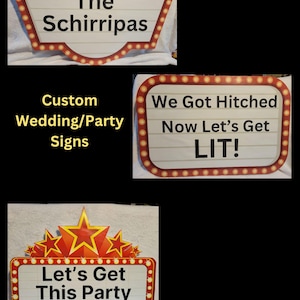 Custom Wedding Reception / Party Entrance Sign, VIP Bottle Service Sign ...