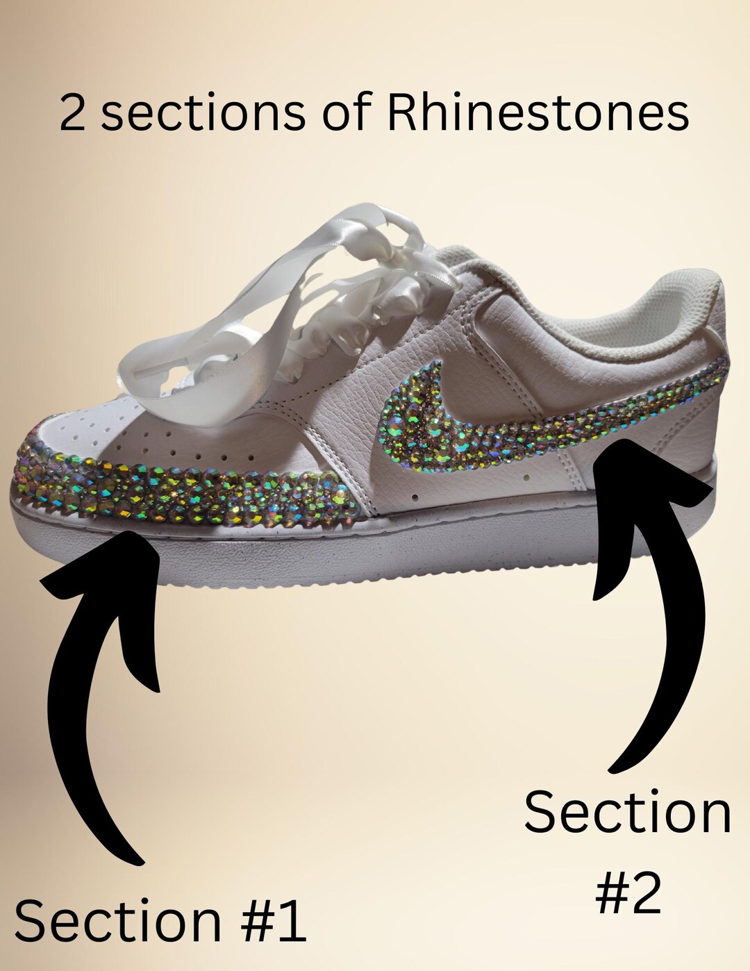 Rhinestone Custom Bling NIKE Sneakers - Etsy