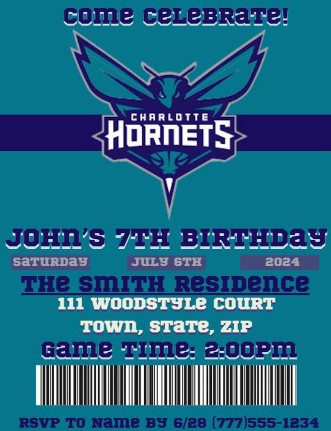 NBA Themed Birthday Party Invitations Score Big on Fun - Etsy