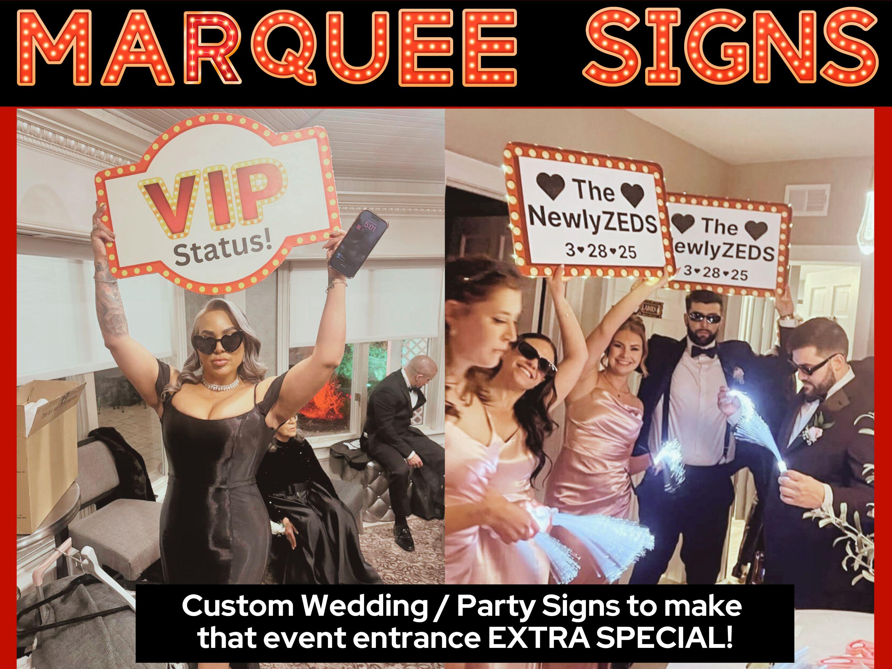 Custom Wedding Reception / Party Entrance Sign, VIP Bottle Service Sign ...