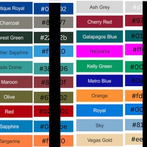 Gildan T-shirt Hex Color Code Accurate Hex for Mockups Match Gildan ...