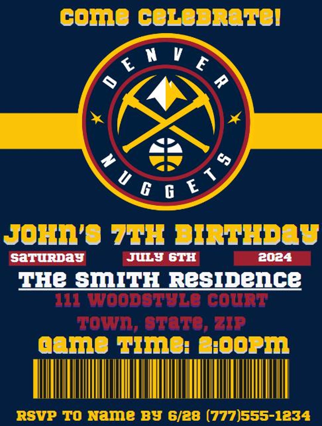 NBA Themed Birthday Party Invitations Score Big on Fun - Etsy