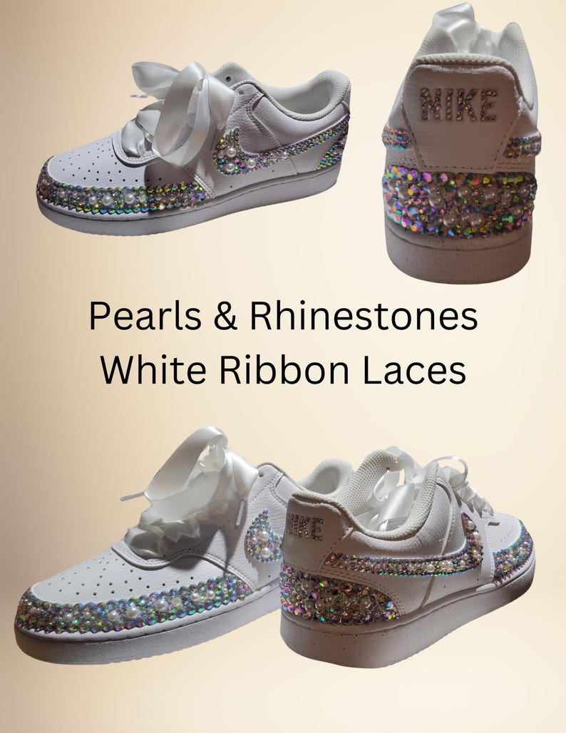 Rhinestone Custom Bling NIKE Sneakers - Etsy