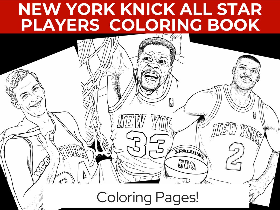 New York Knicks Top 25 Players of All Time Coloring Book | NYK Legends ...