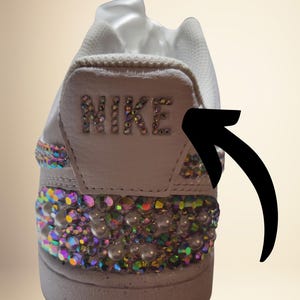 Rhinestone Custom Bling NIKE Sneakers - Etsy