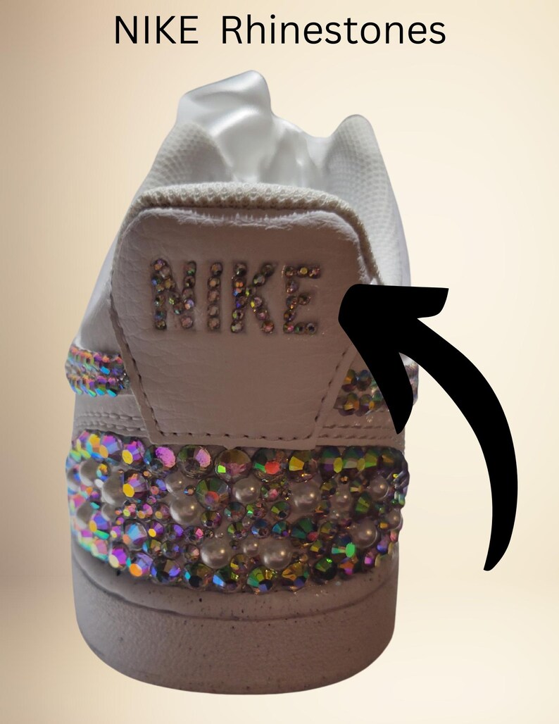 Rhinestone Custom Bling NIKE Sneakers - Etsy