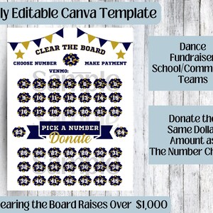 Dance Fundraiser Clear the Board | Pick A Date to Donate | Black Out My ...