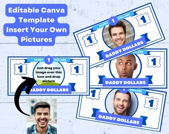 Editable Daddy Dollars, Behavior Bucks, Chore Bucks, Student Teacher ...