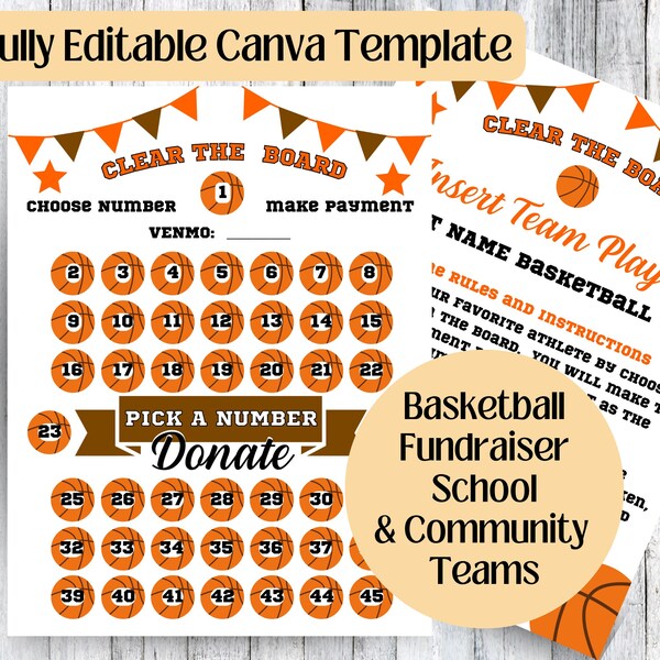 Basketball Fundraiser - Etsy