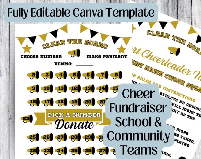 Cheer Fundraiser Clear the Board | Pick A Date to Donate | Black Out My ...