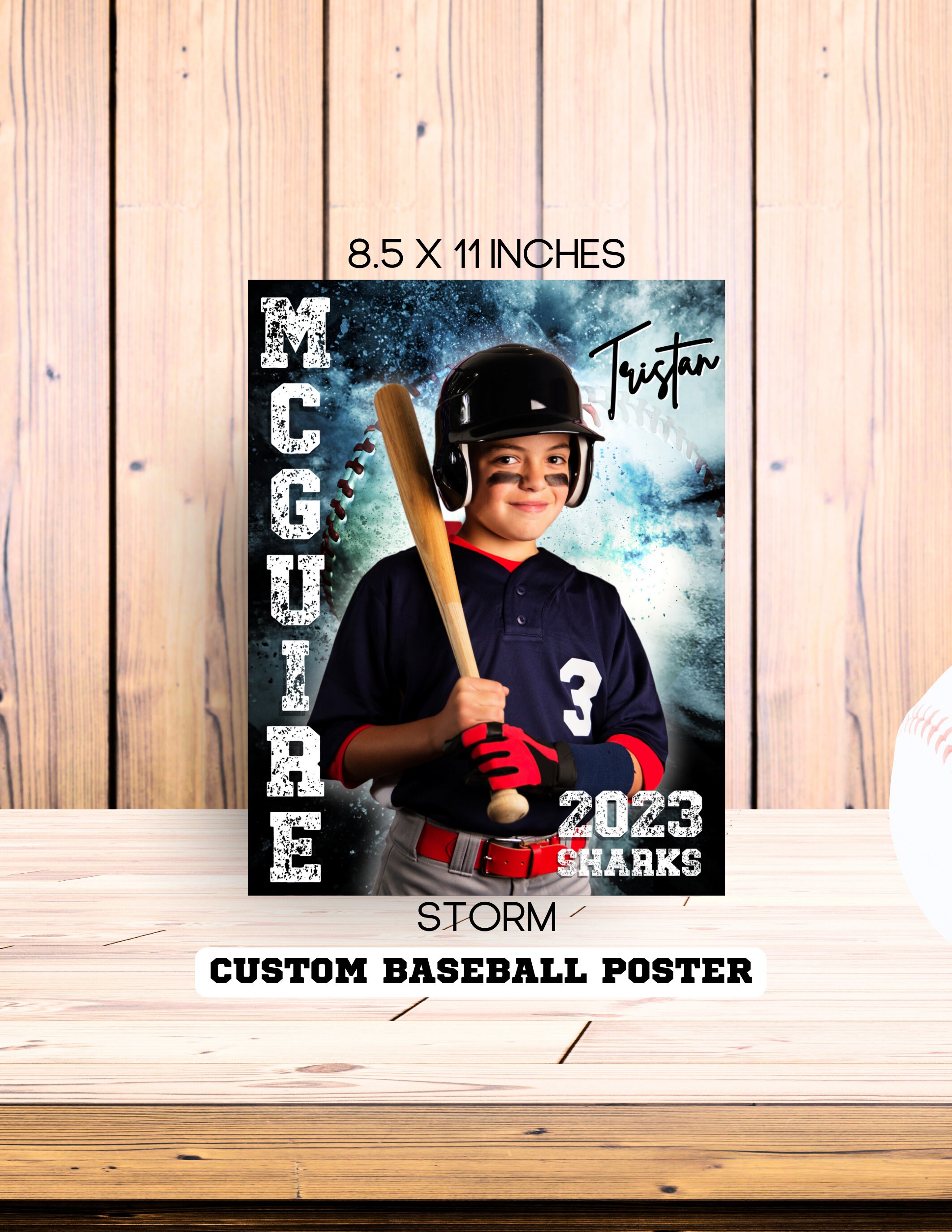 T-ball Baseball Custom Banner Instant Download Wall Decor - Etsy