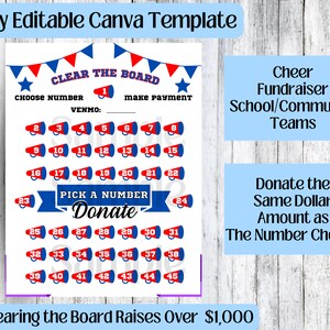 Cheer Fundraiser Clear the Board | Pick A Date to Donate | Black Out My ...