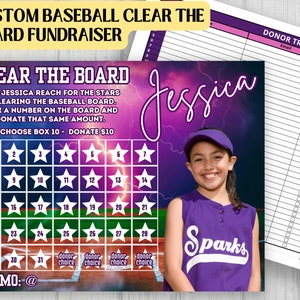 Clear the Board Baseball Custom Photo Fundraiser | Pick A Date to ...