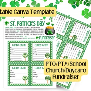 St. Patrick's Day Candy Gram, School Daycare Fundraiser PTA PTO ...