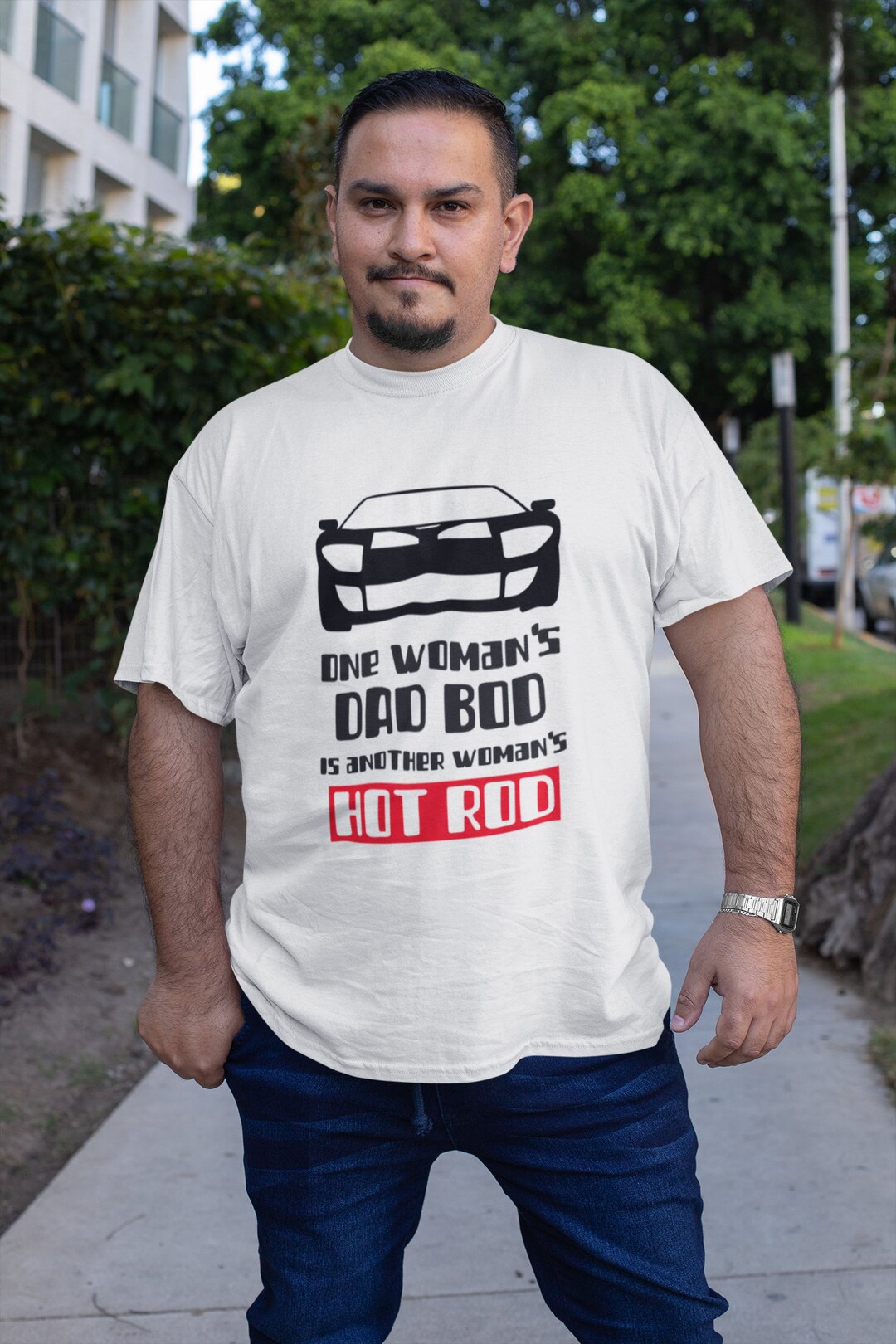 Dad Bod Hot Rod T-shirt - Black Print - Etsy