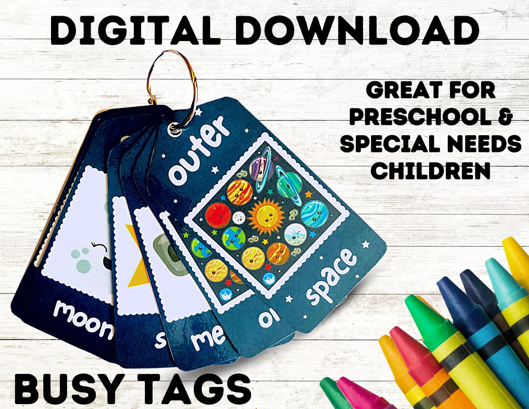 Space Busy Tags | Pre-school Cards | Autism Resources | Special Needs ...