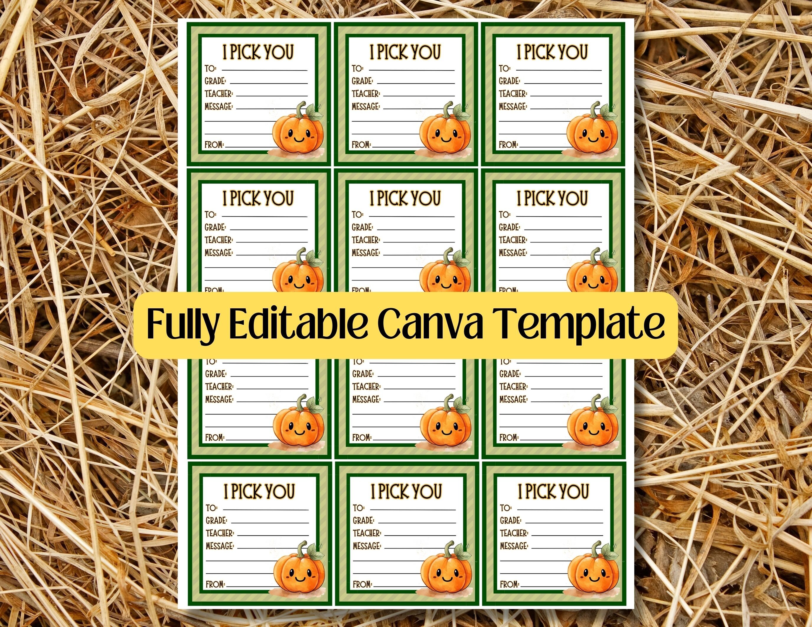 Halloween Pumkin' Candy Gram School Daycare Fundraiser PTA PTO ...