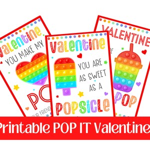 POP IT Valentines for Kids, School Valentines, Class Valentines ...