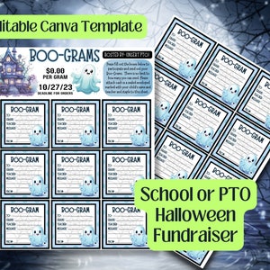Halloween Ghost Candy Gram | School Daycare Fundraiser PTA PTO ...