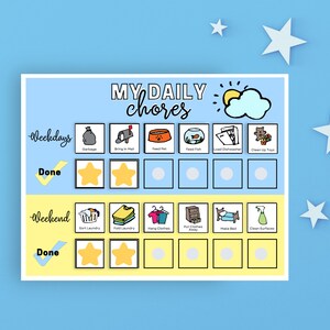 Chore Chart for Boys | Responsibility Chart | Home School Kids Routine ...