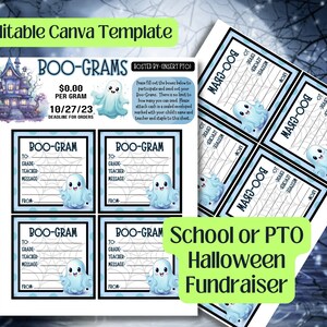 Halloween Ghost Candy Gram | School Daycare Fundraiser PTA PTO ...