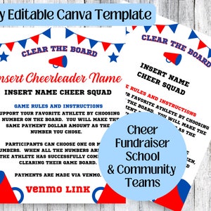 Cheer Fundraiser Clear the Board | Pick A Date to Donate | Black Out My ...