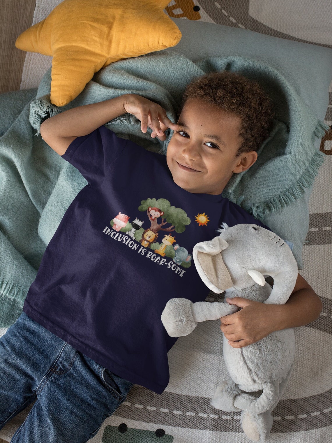 Inclusion is Roar-some Animal Safari Toddler Shirt, Autism Acceptance ...