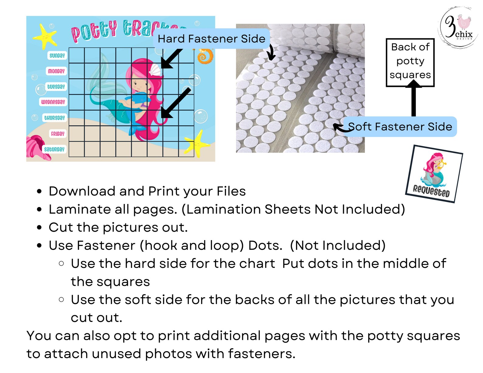 Printable Mermaid Potty Tracker | Toddler Chart | Potty Training ...