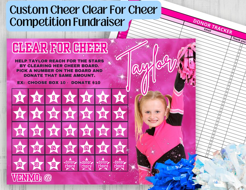 Clear the Board Cheer Custom Photo Fundraiser Pick A Date to Donate ...