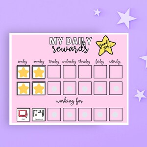 Chore Chart for Girls | Responsibility Chart | Home School Kids Routine ...