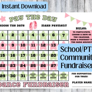 Pay the Day Dance Fundraiser | Cash Calendar | School PTO Fundraiser ...
